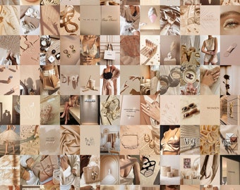100pc Boujee Aesthetic Cream Photo Collage Kit - Etsy