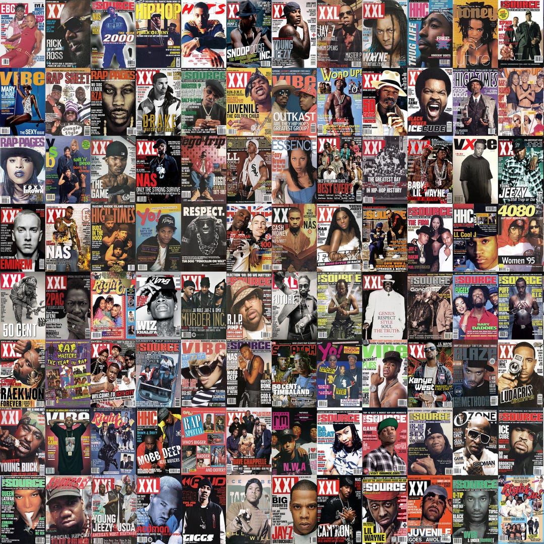 170 PCS Rap Magazines Posters | Retro Rapper Wall Collage Kit ...