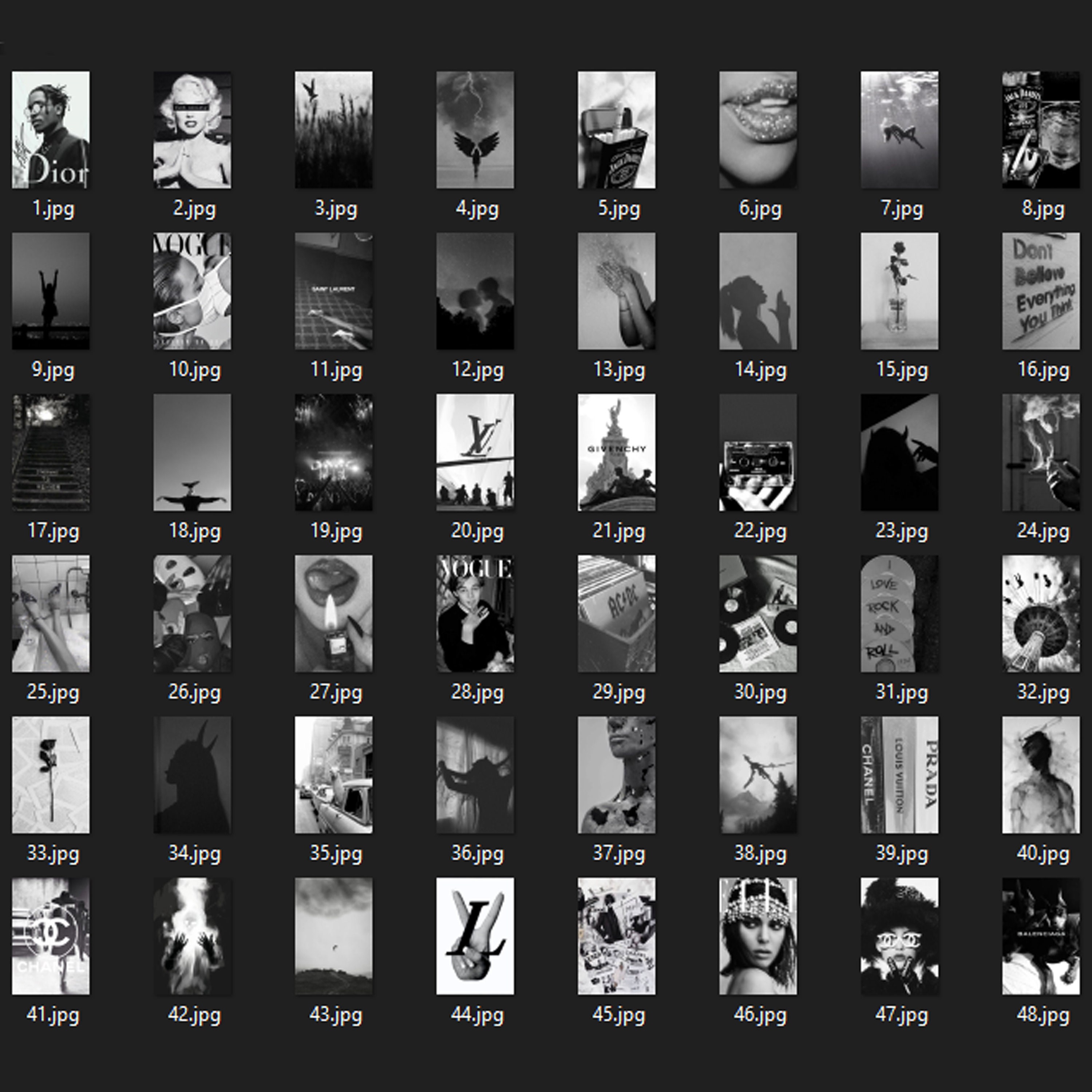 140 PCS Black & White Wall Collage Kit Grey Aesthetic Photo Collage ...