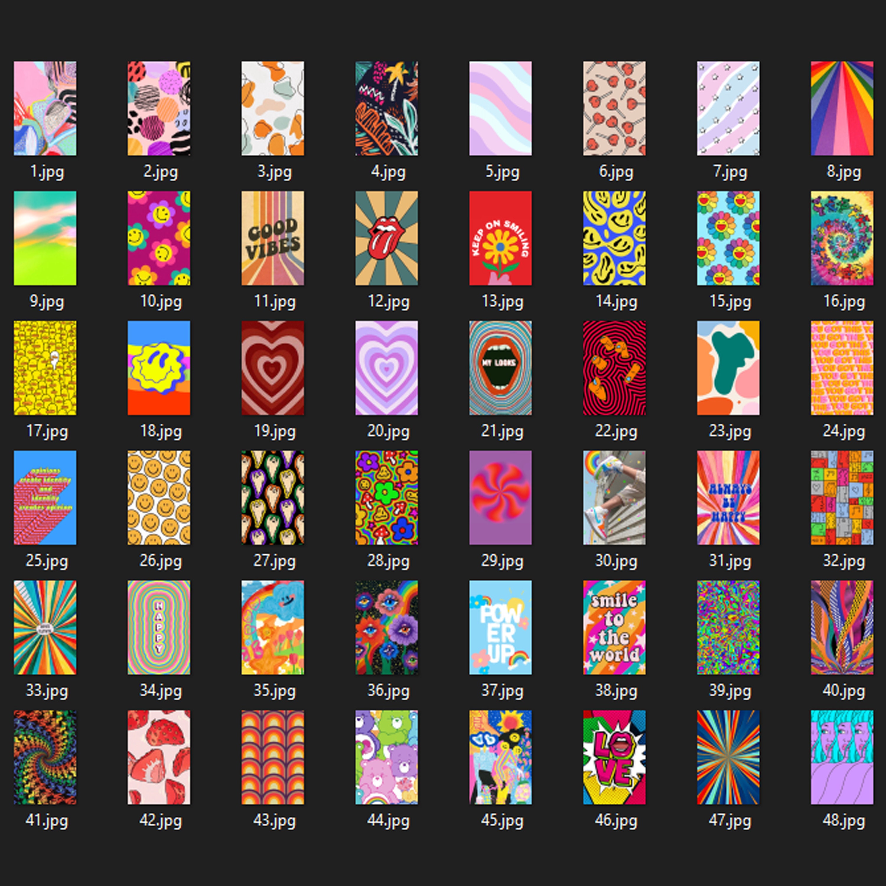 Kidcore Wall Collage Kit | Retro Indie Aesthetic Room Decor (digital ...
