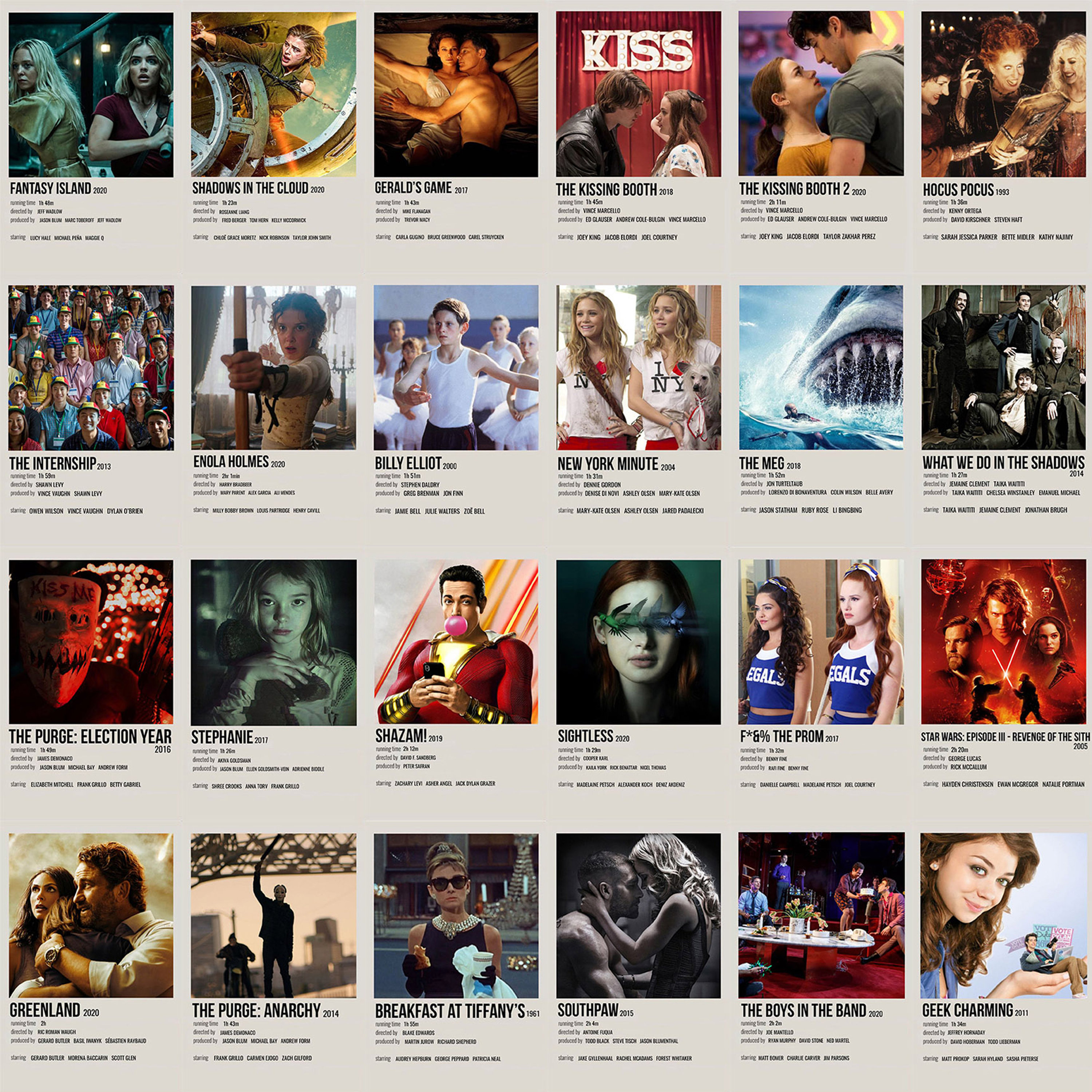 380 PCS Movie Poster Wall Collage Kit | Movie Poster Aesthetic Photo ...