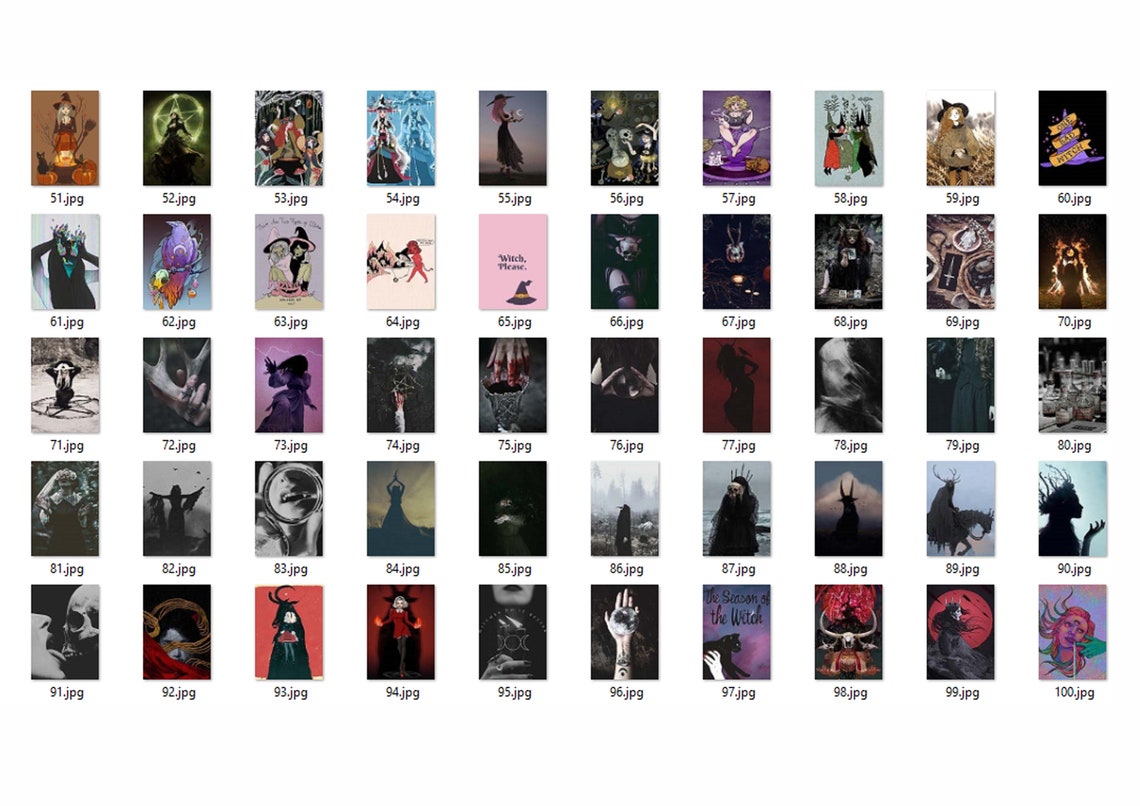 Witch Aesthetic Wall Collage Kit Witchy Decor Witchcraft - Etsy