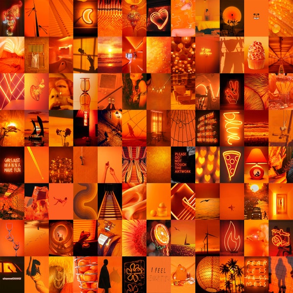 Orange Wall Collage - Etsy