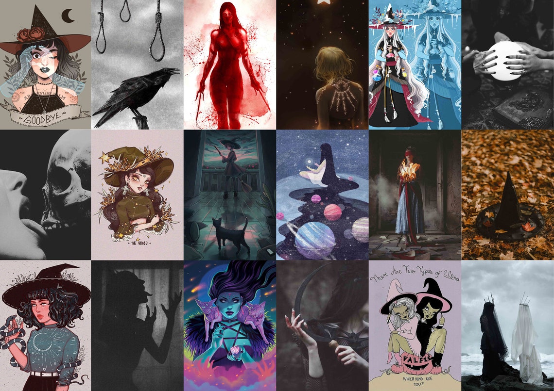 Witch Aesthetic Wall Collage Kit Witchy Decor Witchcraft - Etsy