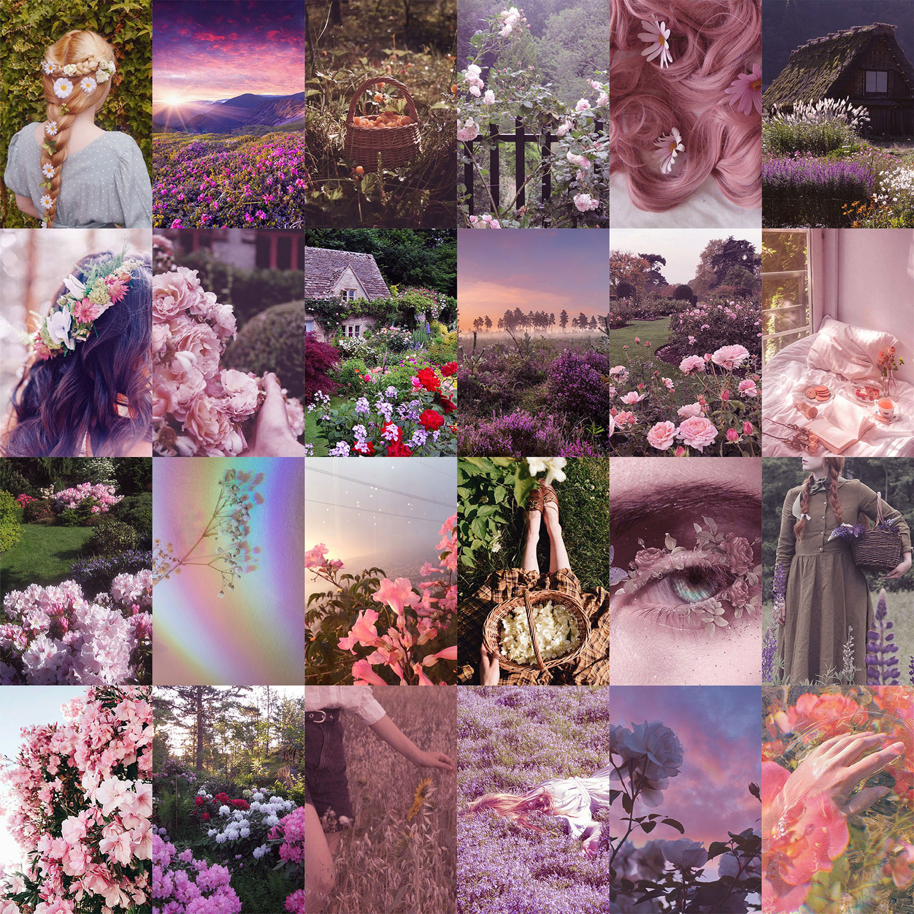 105 PCS Cottagecore Wall Collage Kit Set of Cottagecore Aesthetic Photo ...