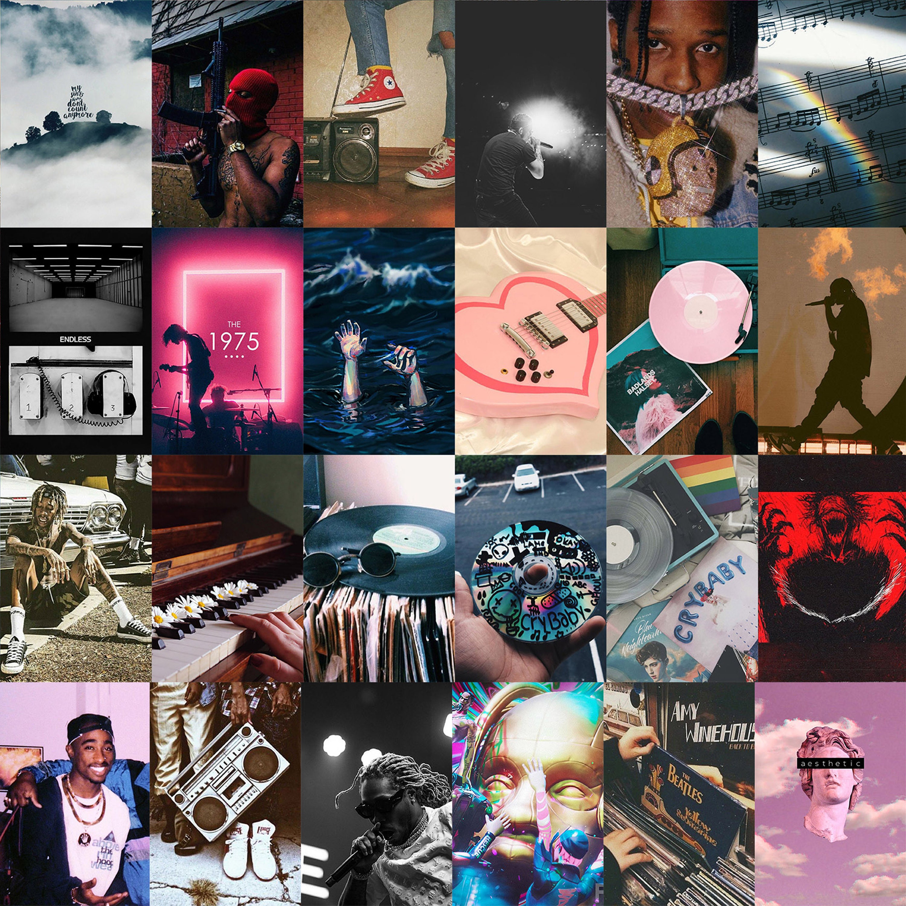 170 PCS Music Poster Wall Collage Kit Music Art Aesthetic Photo Print ...