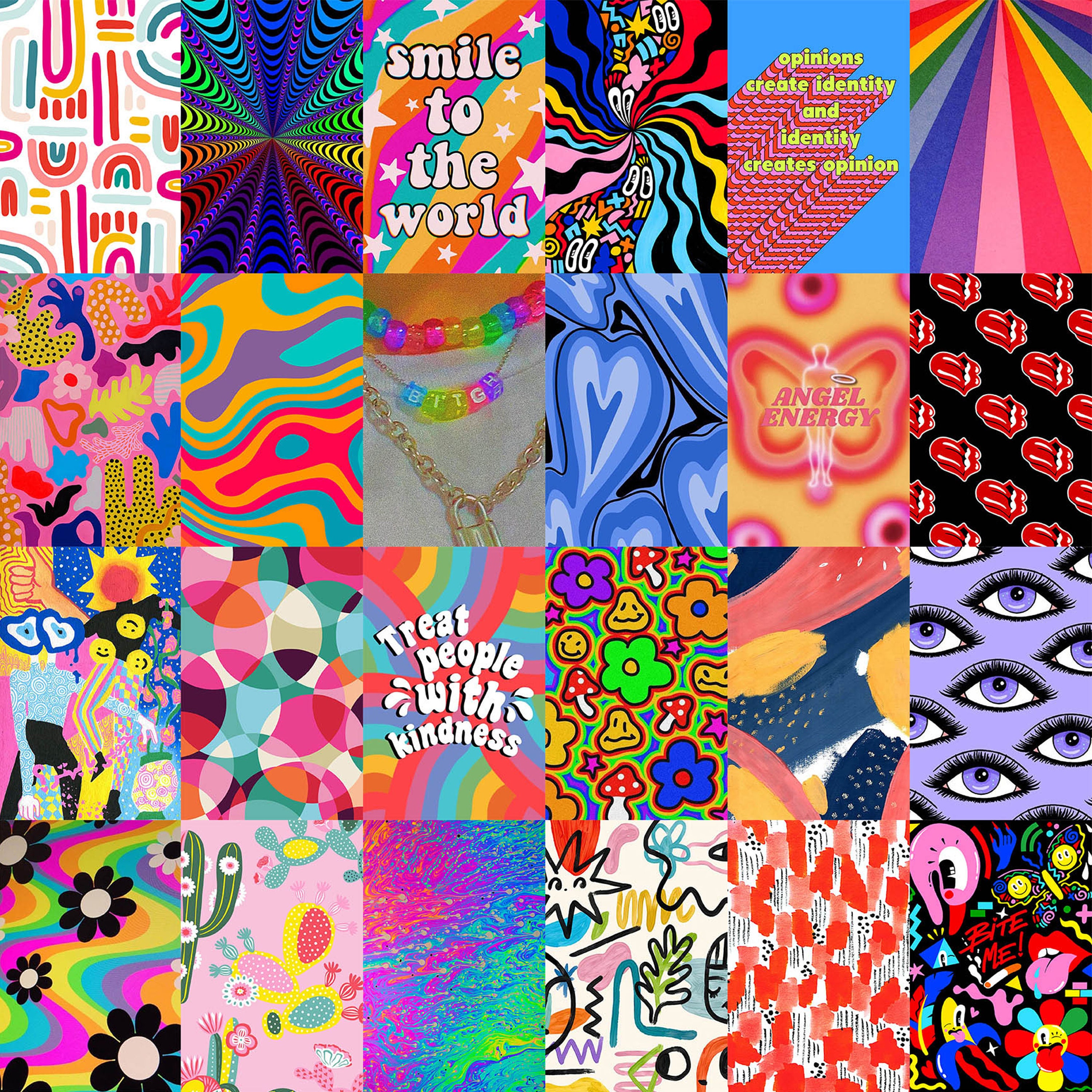 Kidcore Wall Collage Kit | Retro Indie Aesthetic Room Decor (digital ...