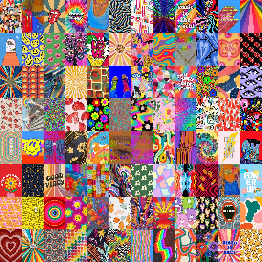 140 PCS Kidcore Indie Wall Collage Kit Retro Indie Aesthetic Photo ...