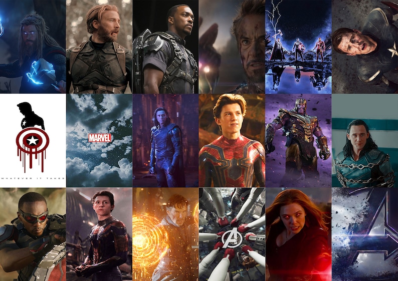 Avengers Photo Collage Kit | Marvel Super Hero Room Decor (digital ...