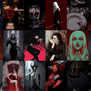 Vampire Poster Wall Collage Kit | Vintage Horror Aesthetic Photo ...