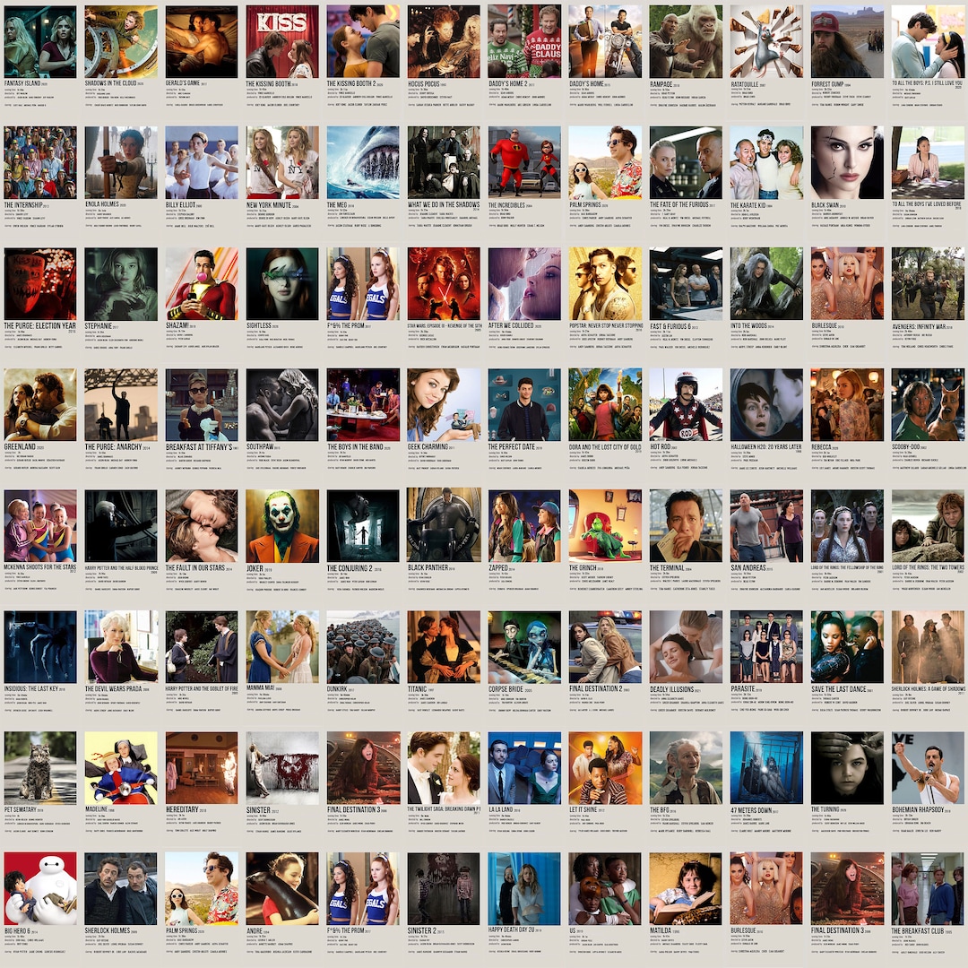 380 PCS Movie Poster Wall Collage Kit | Movie Poster Aesthetic Photo ...