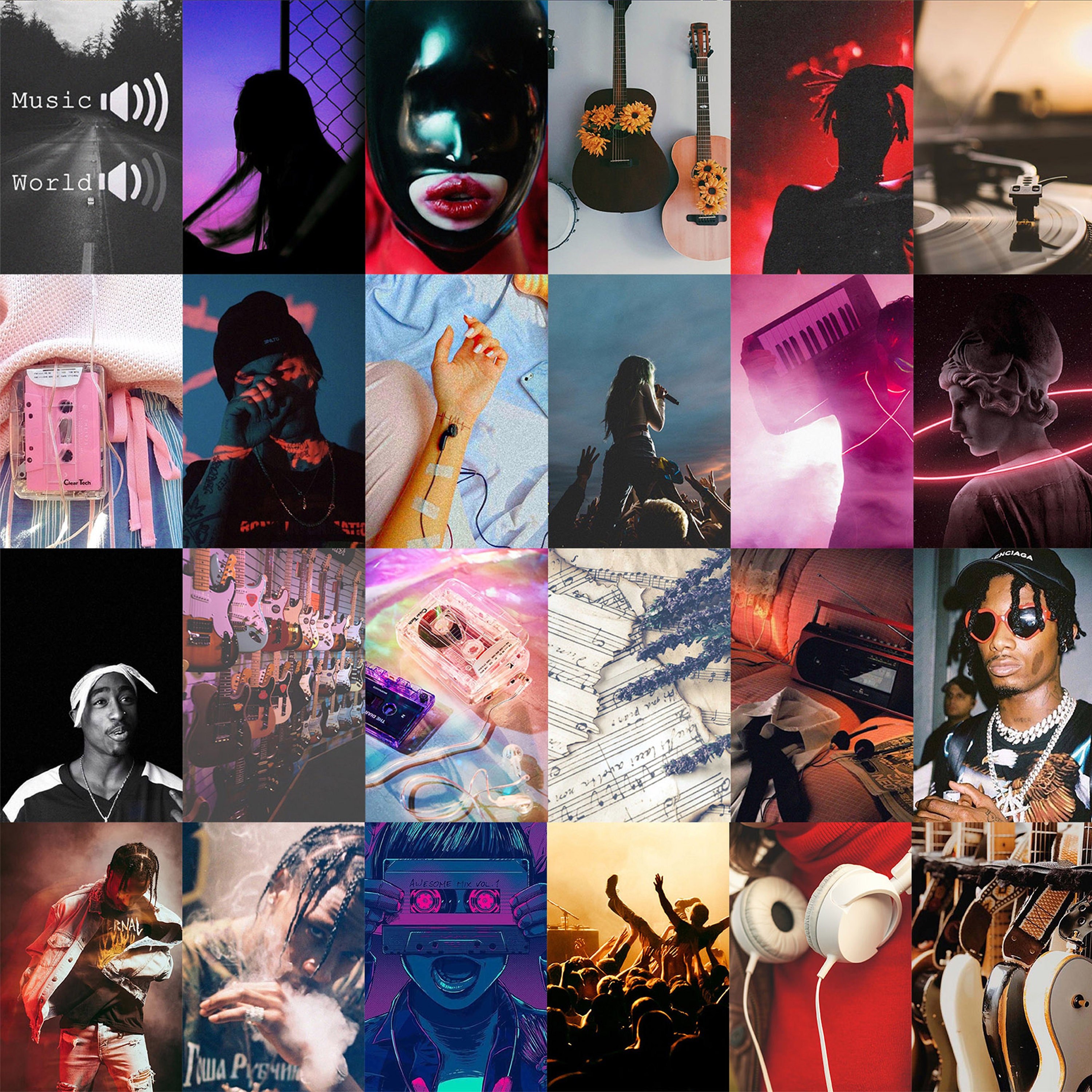 170 PCS Music Poster Wall Collage Kit Music Art Aesthetic Photo Print ...