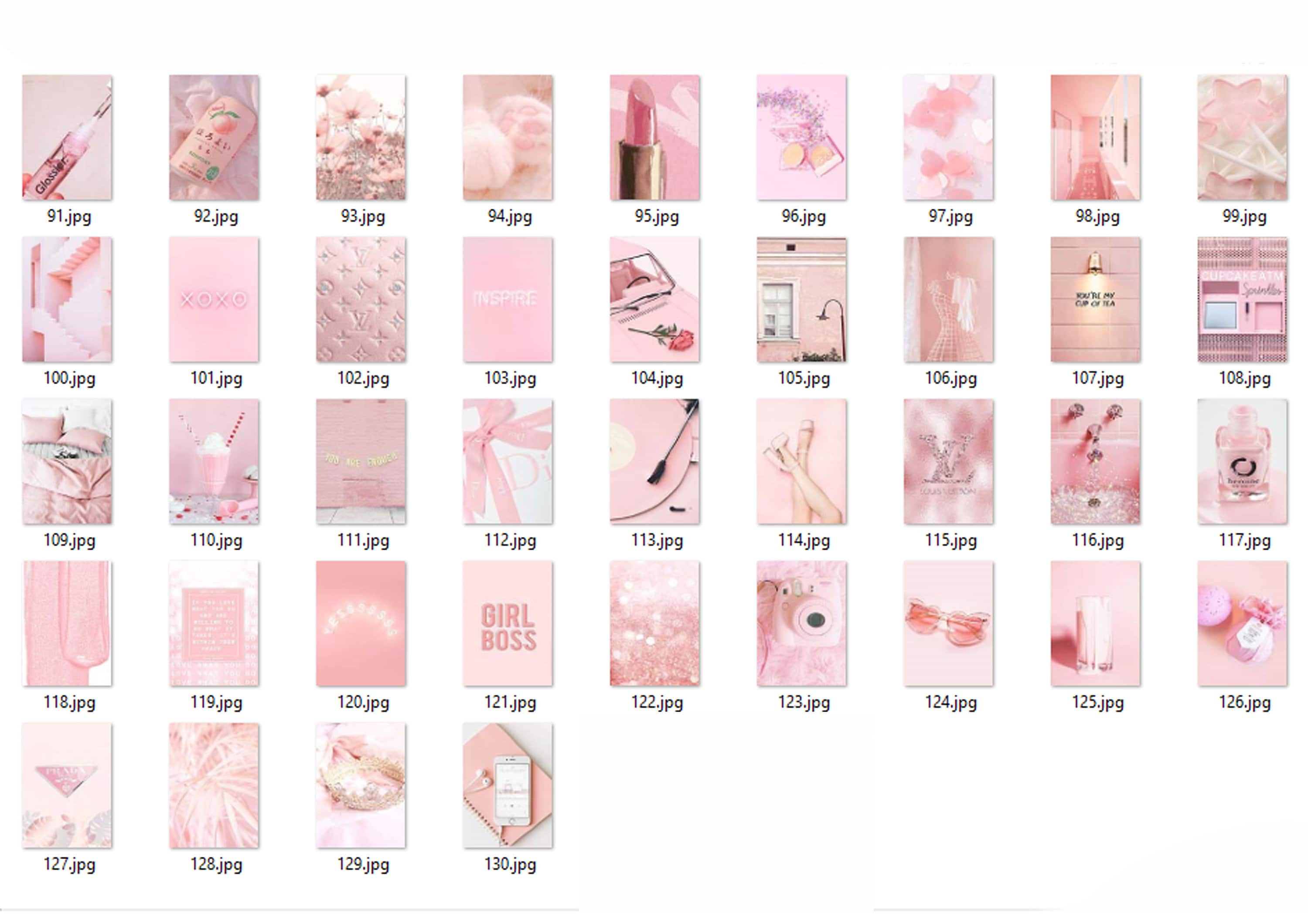 Blush Pink Wall Collage Kit Light Pink Aesthetic Photo - Etsy Canada