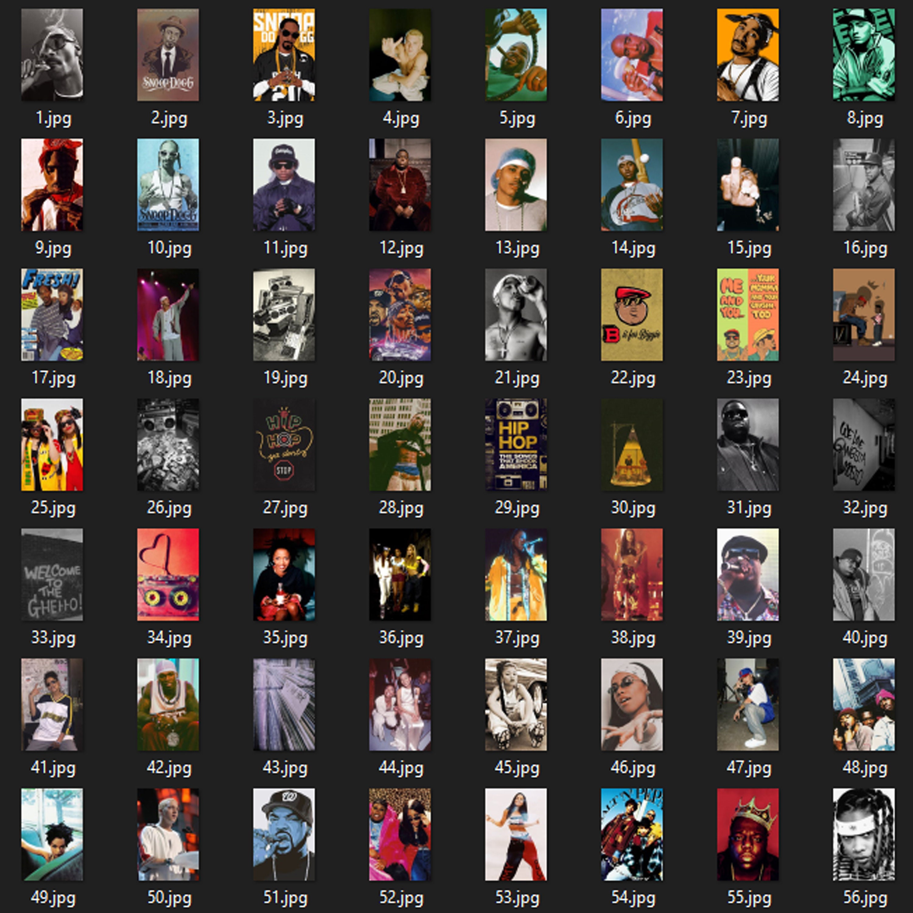 205 PCS Vintage Rap and Hip Hop Posters Retro Rapper Wall Collage Kit ...