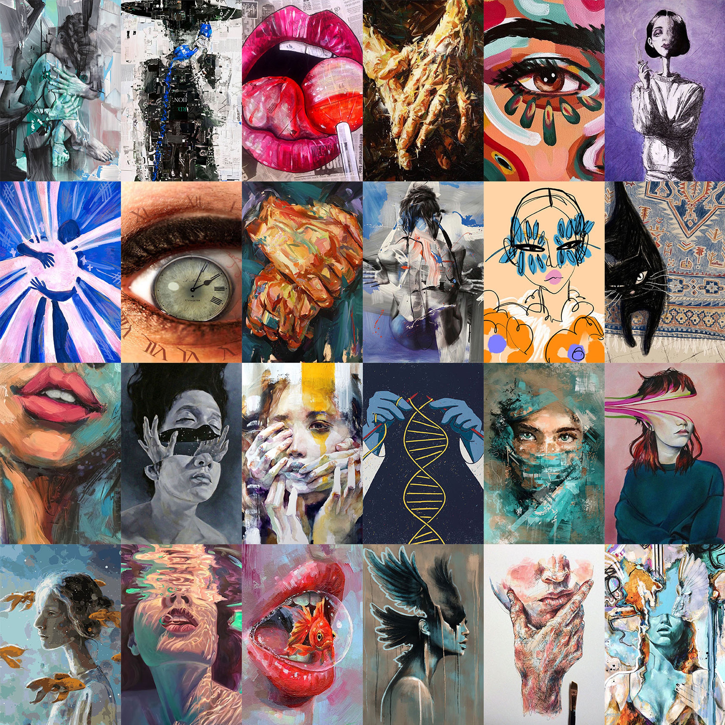 Artcore Wall Collage Kit | Retro Aesthetic Prints (digital Download) - Etsy