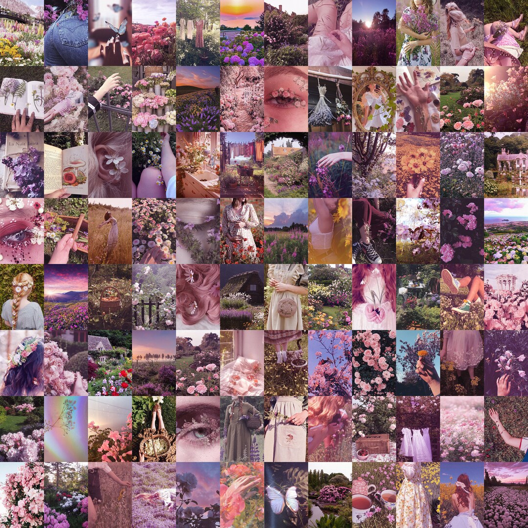 105 PCS Cottagecore Wall Collage Kit Set of Cottagecore Aesthetic Photo ...