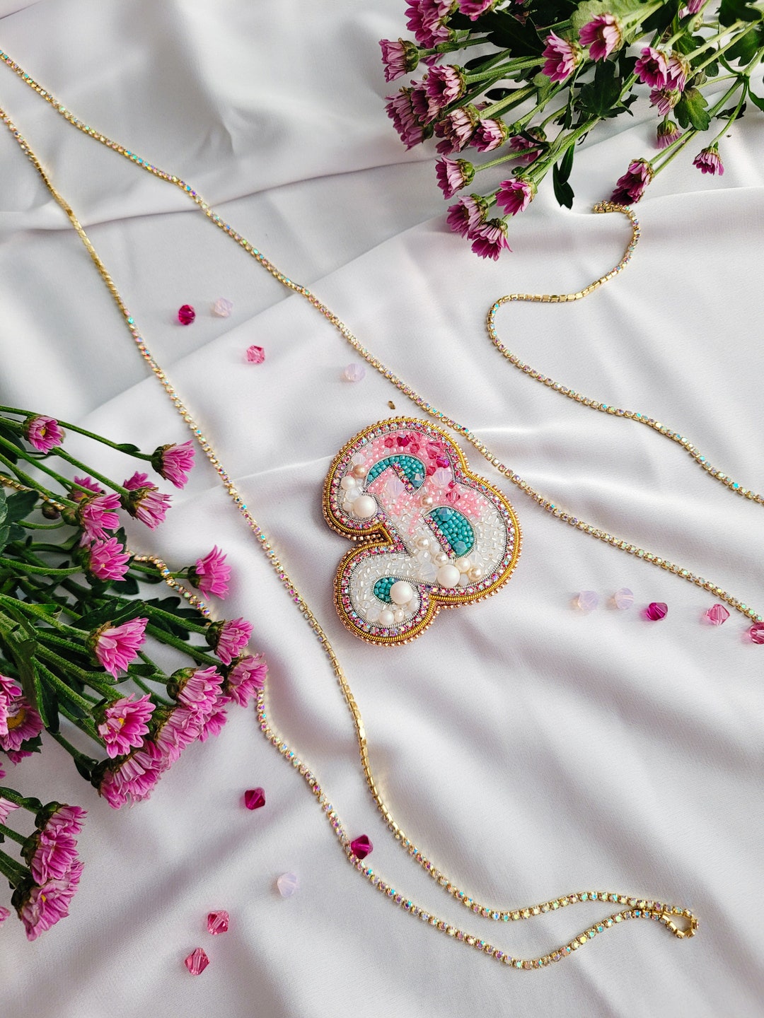 Handmade Beaded Barbie Brooch Pin - Etsy