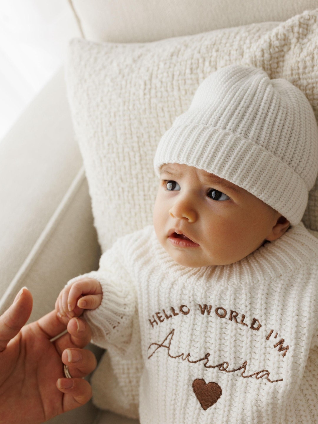 Personalised Hello World Baby Outfit Embroidered Newborn Baby Gifts ...