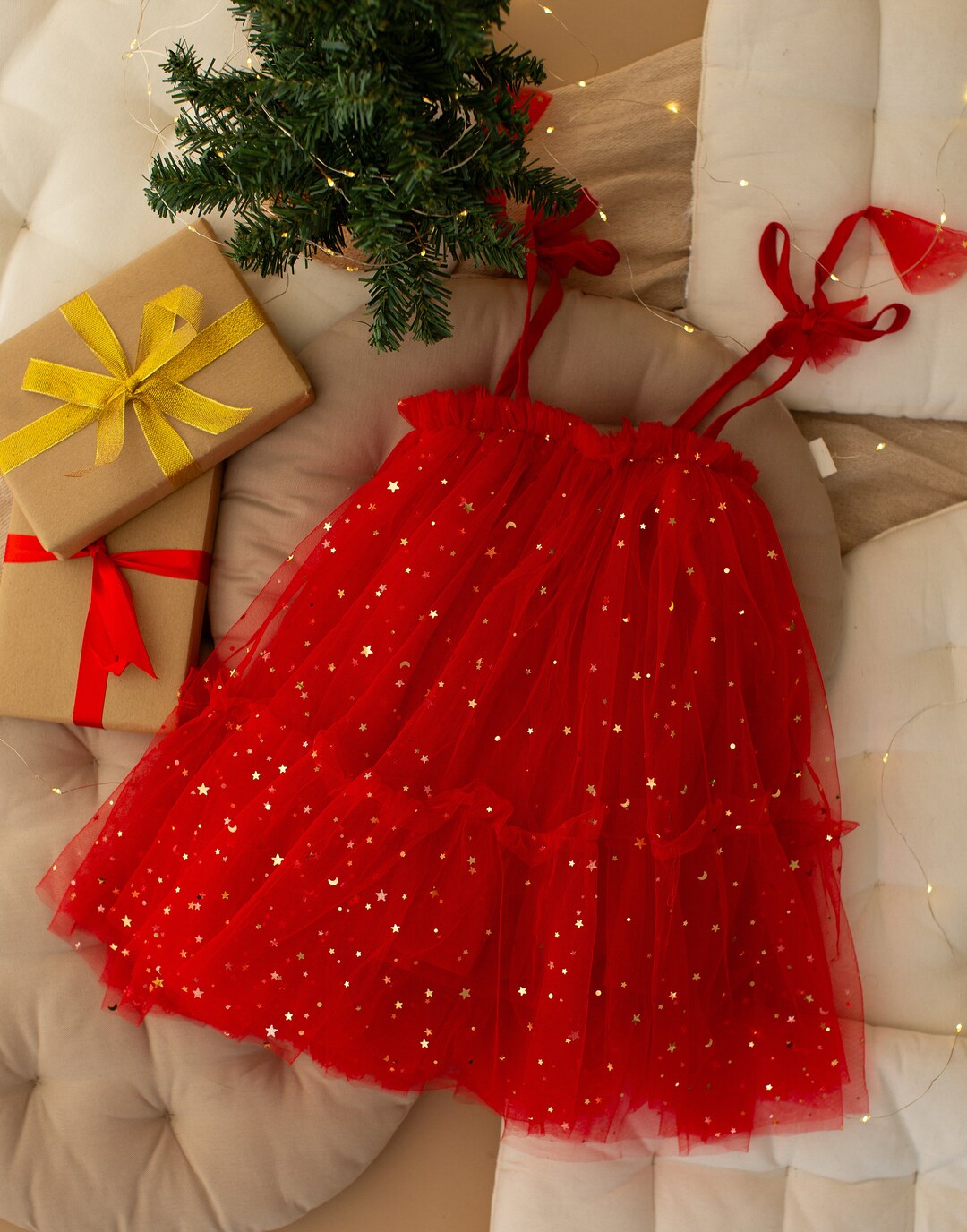 Children's Tutu Red Christmas Dress - Christmas Tutu Dress - Girls ...