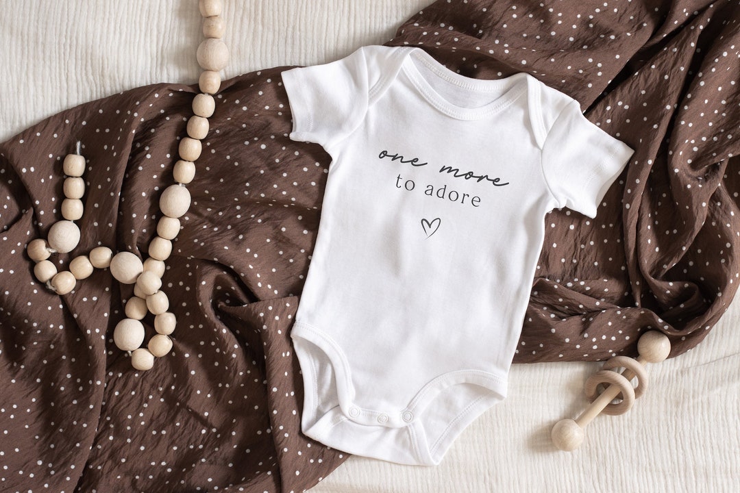 One More to Adore Baby Announcement Vest Baby Vest Coming Soon Baby ...