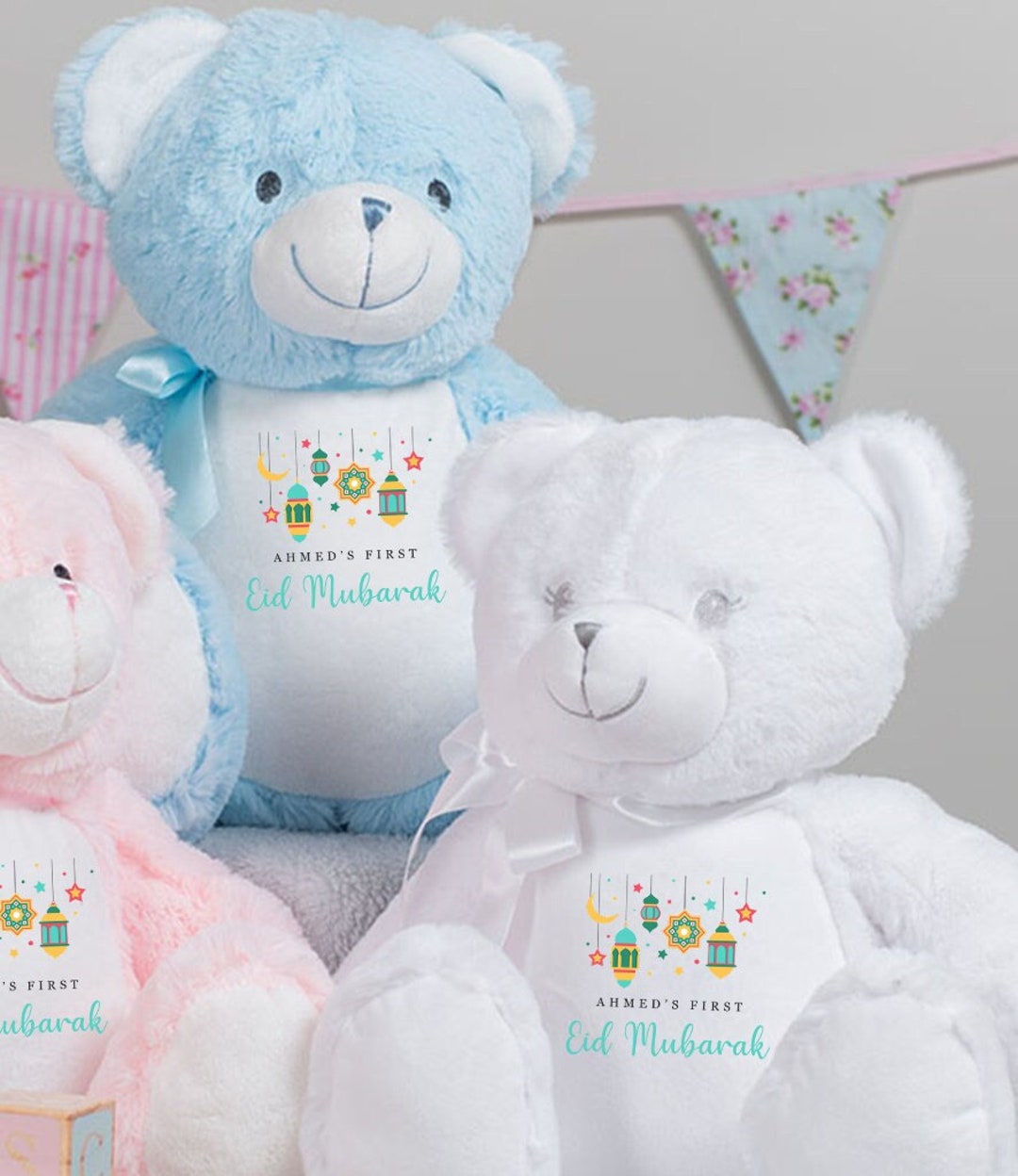 Personalised My First Eid Mubarak Teddy Personalised Eid Gifts ...