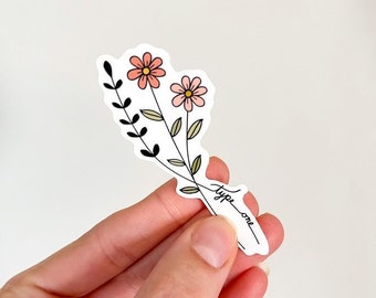 T1D Humalog Insulin Flowers Sticker, Diabetes, Type 1, T1D, Type One ...
