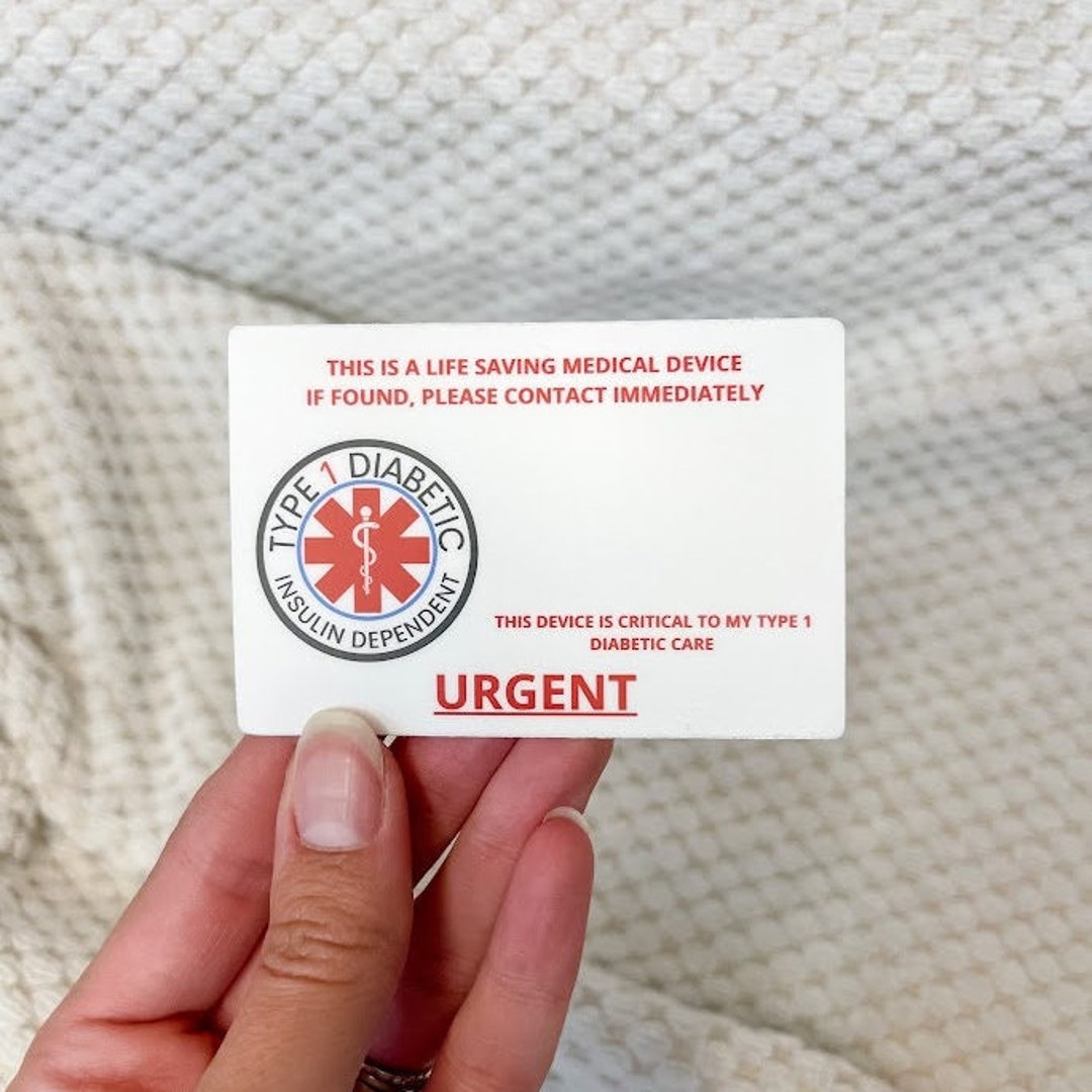 T1D Medical Alert - Critical Device - Information Sticker, Diabetes ...