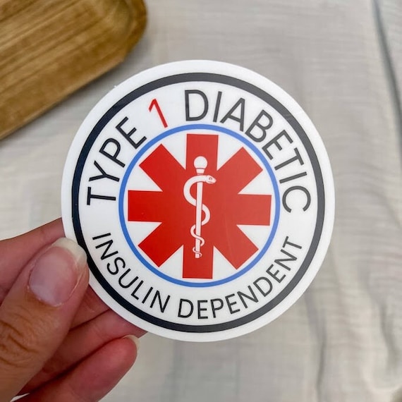 T1D Medical Alert Standard Circle Sticker Diabetes Type 1 - Etsy Canada