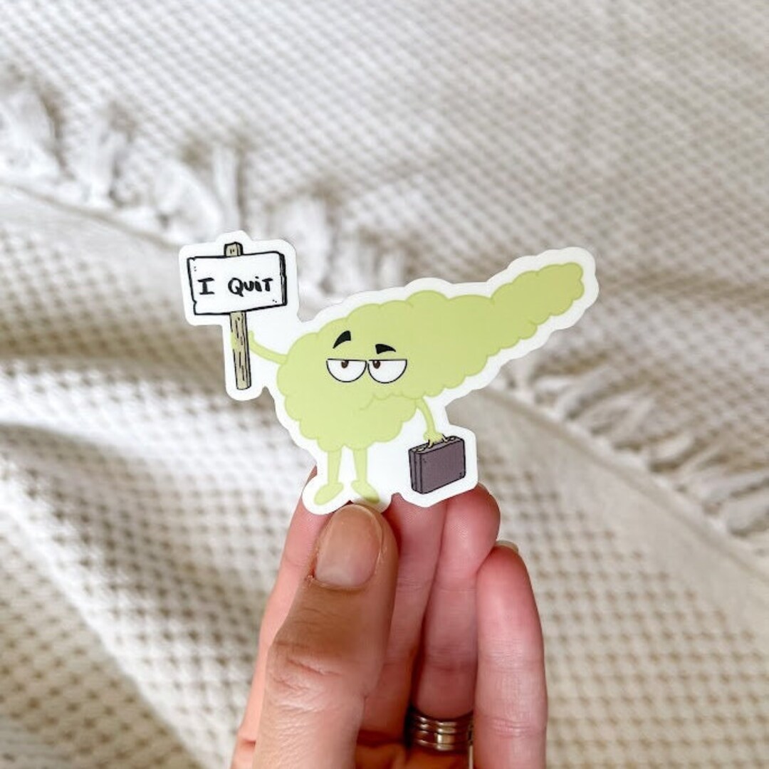 T1D Pancreas Quit Sticker, Diabetes, Type 1, T1D, Type One Sticker ...