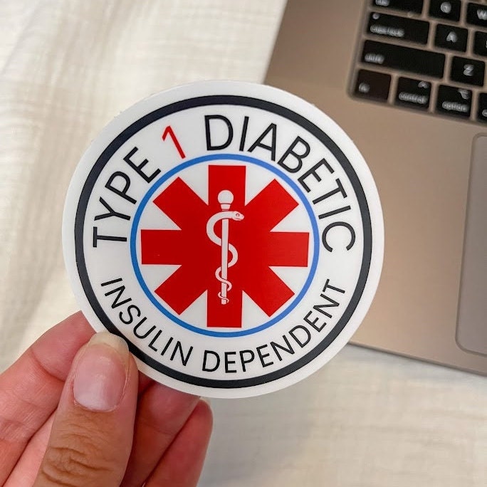 T1D Medical Alert Standard Circle Sticker Diabetes Type 1 - Etsy Canada