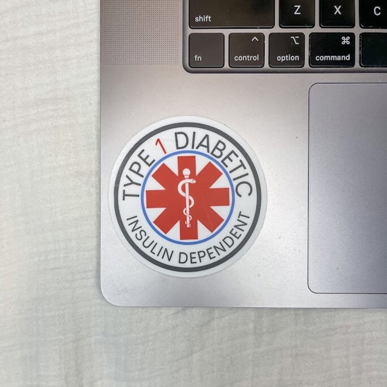 T1D Medical Alert Standard Circle Sticker Diabetes Type 1 - Etsy Canada