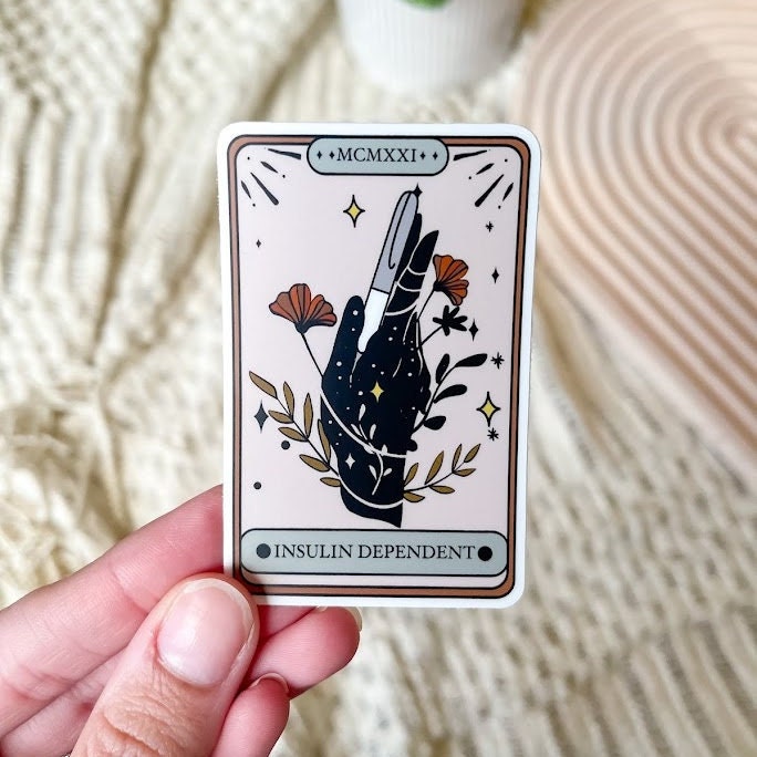 T1D Insulin Dependent Tarot Card Sticker Diabetes Type 1 - Etsy