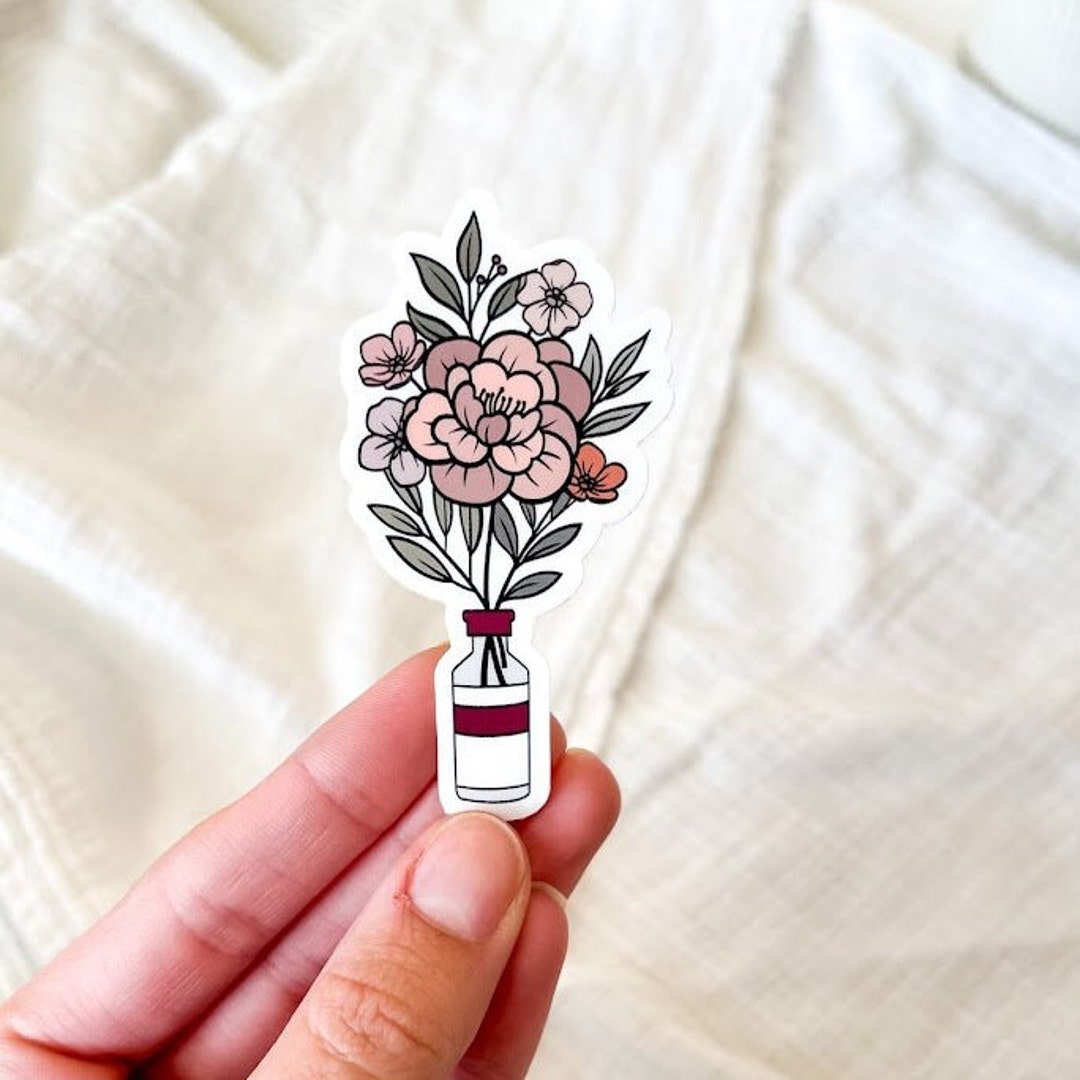 T1D Humalog Insulin Flowers Sticker, Diabetes, Type 1, T1D, Type One ...