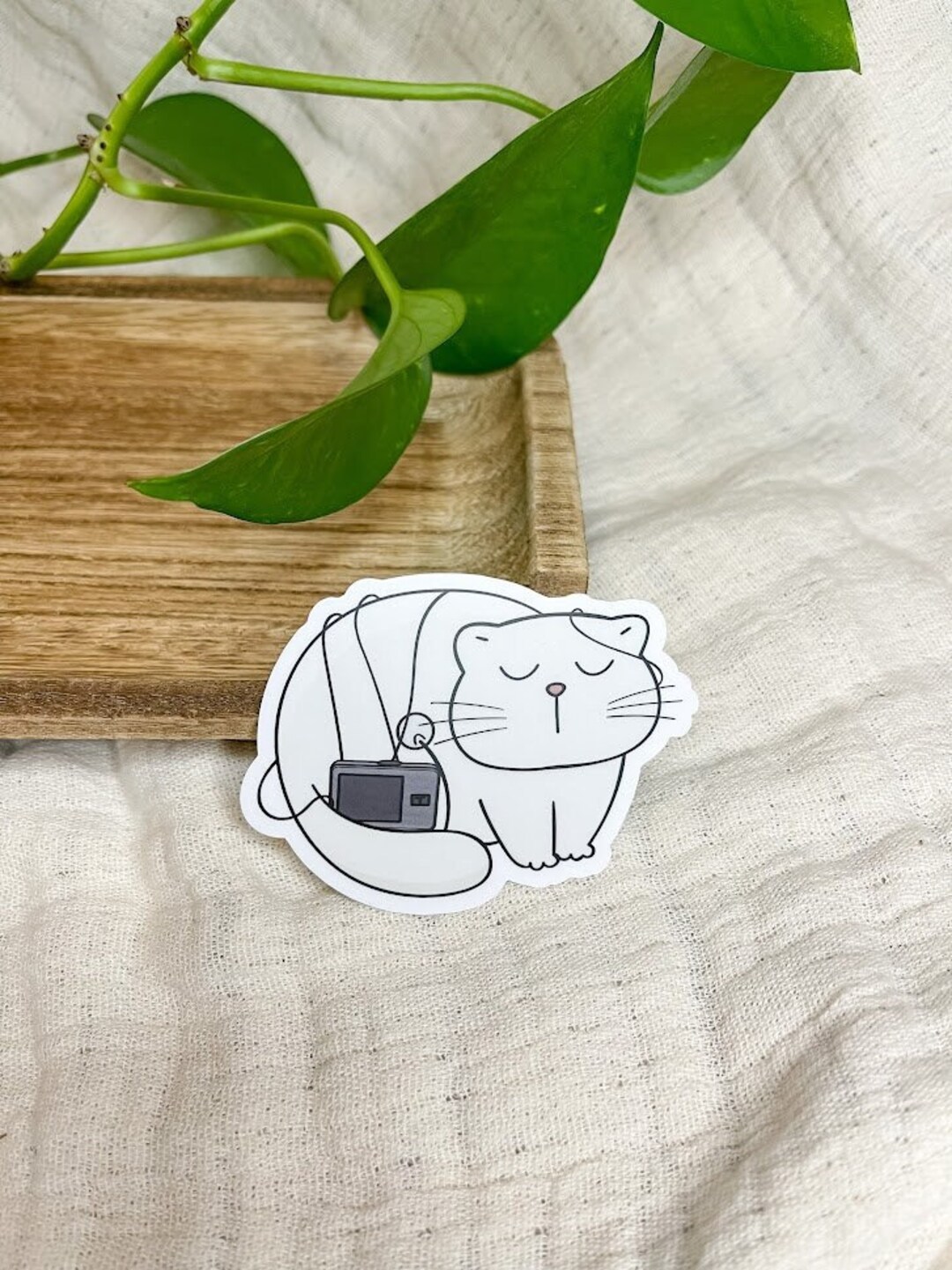 T1D T-slim White Cat Sticker , Diabetes, Type 1, T1D, Type One Sticker ...