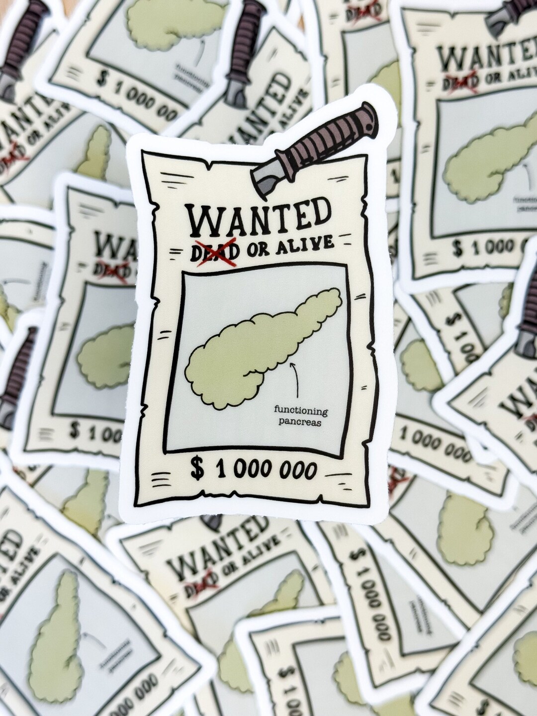 T1D Wanted Poster Sticker, Diabetes Humor, Diabetes, Type 1, T1D, Type ...