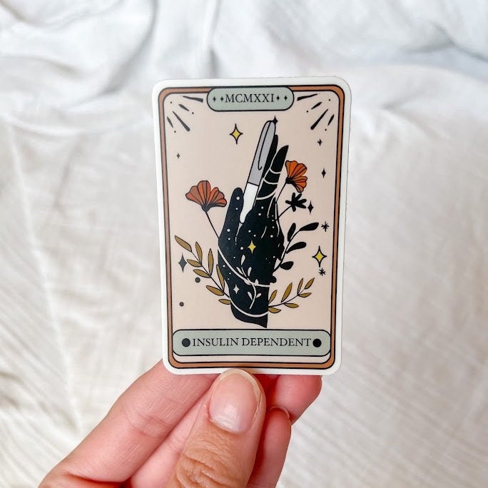 T1D Insulin Dependent Tarot Card Sticker Diabetes Type 1 - Etsy