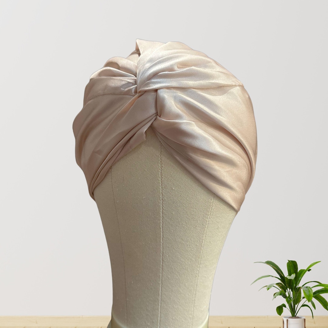 Premium Mulberry Silk Turban for Healthy Hair- 100% Silk Sleep Bonnet ...