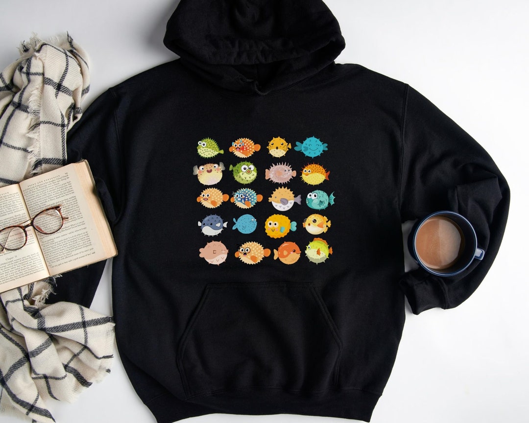 Puffer Fish Hoodie, Tropical Fish, Puffer Fish Sweatshirt, Blowfish ...