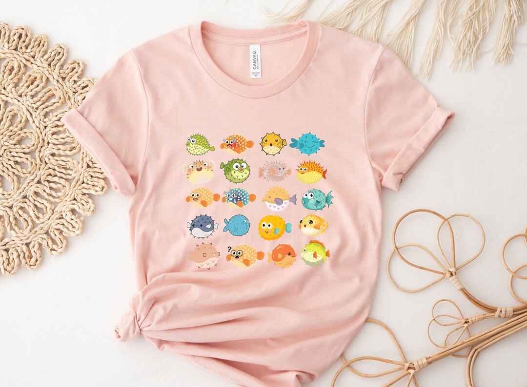 Cute Puffer Fish Shirt - Under the Sea Animals - Puffer Hedgehog ...