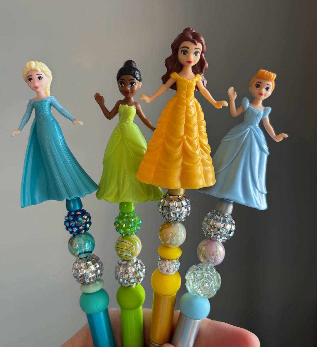 Beaded and Blinged Disney Princess Pens, Cinderella, Frog Princess ...