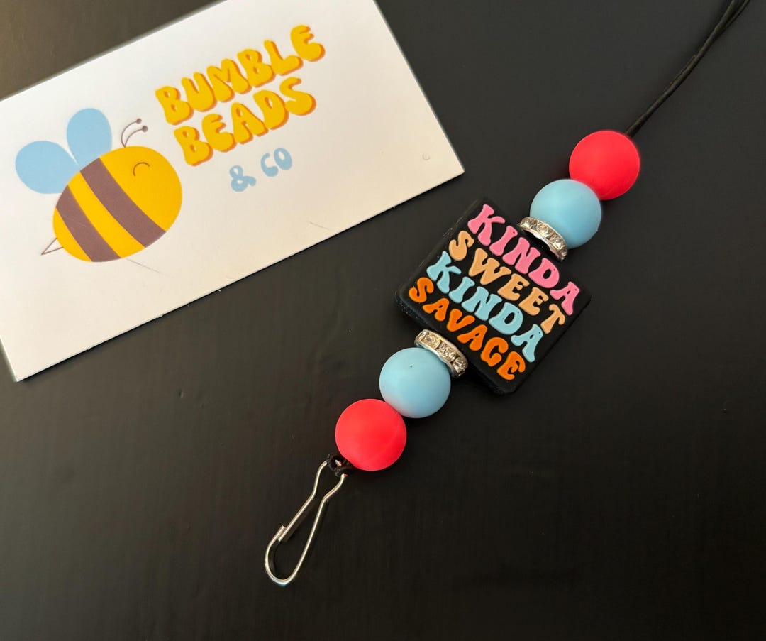 Beaded Car Freshie Hanger, Freshie Holder, Kinda Sweet, Kinda Savage - Etsy