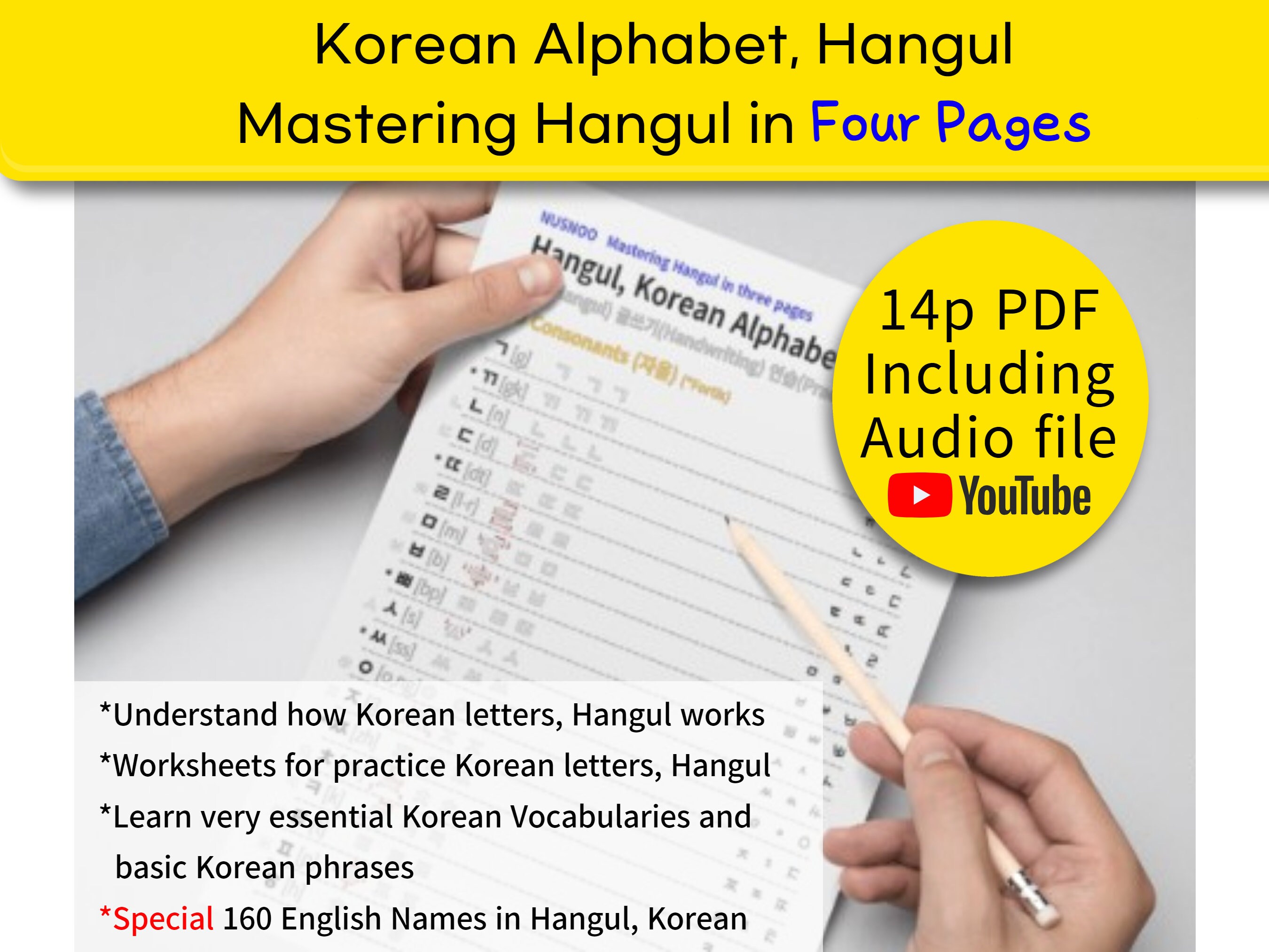 Korean Handwriting English