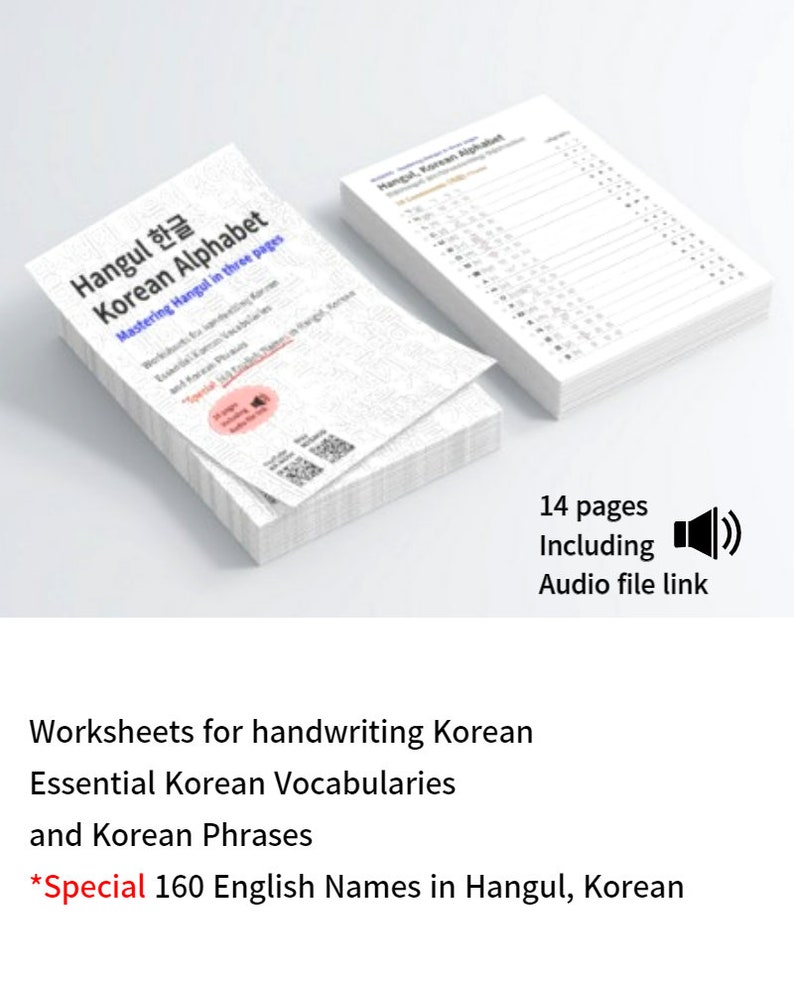 Korean Alphabet / Hangeul / Korean Study / Mastering Hangeul in 5 Pages ...