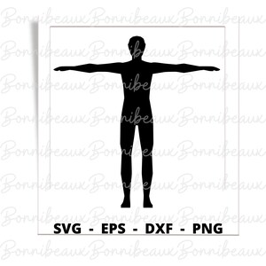 Standing Man, Human Body, SVG, PNG, Dxf, EPS, Instant Download, Digital ...