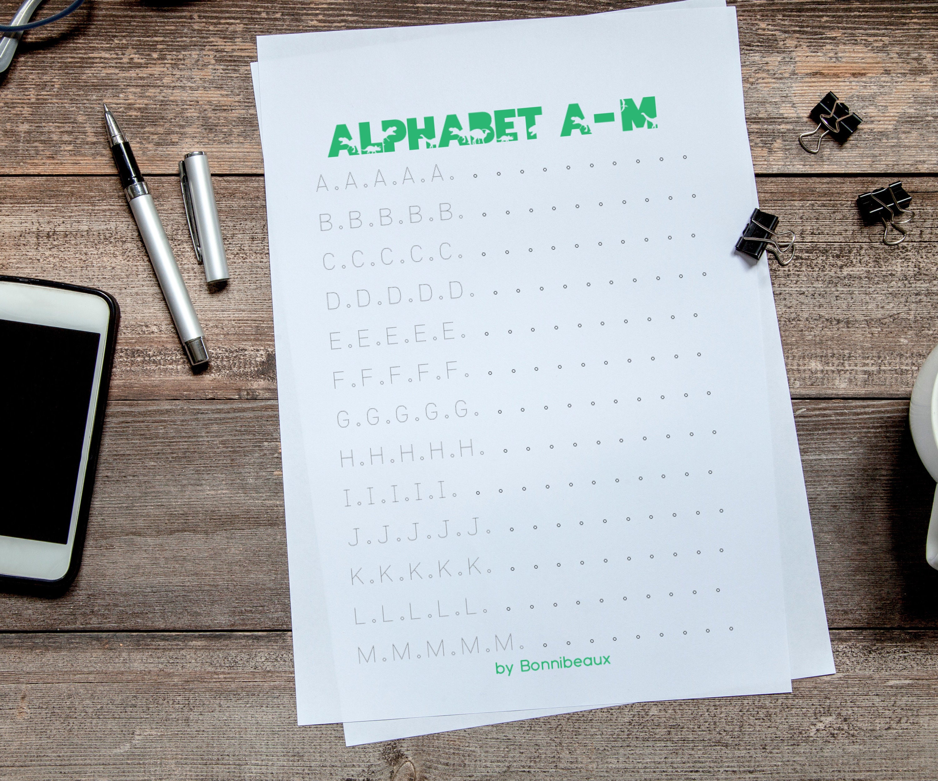 Printable Handwriting Practice, Dinosaur Clipart, Bundle to Improve ...