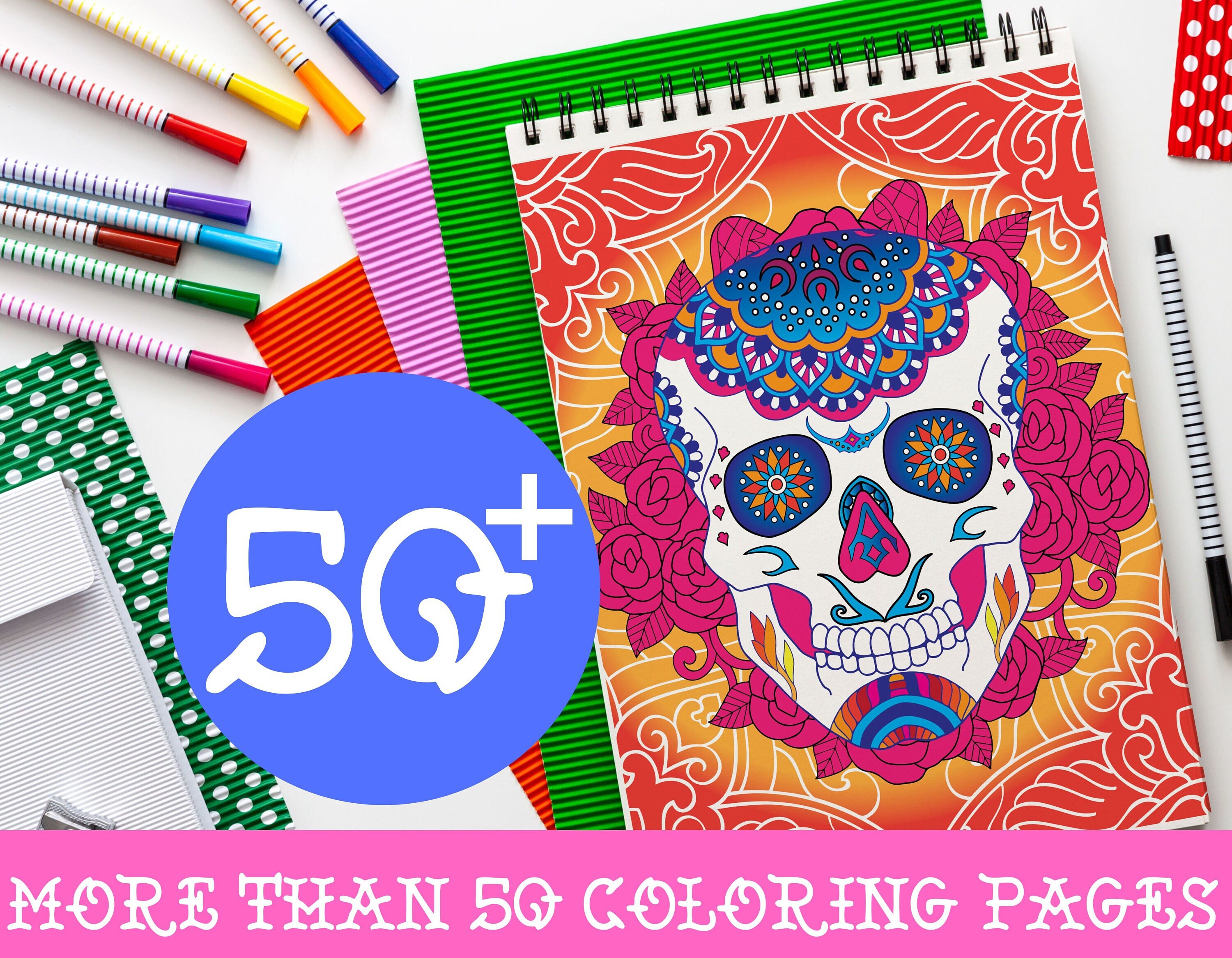 Coloring Book, Instant Download, Clipart, SVG, 50 Digital Coloring ...