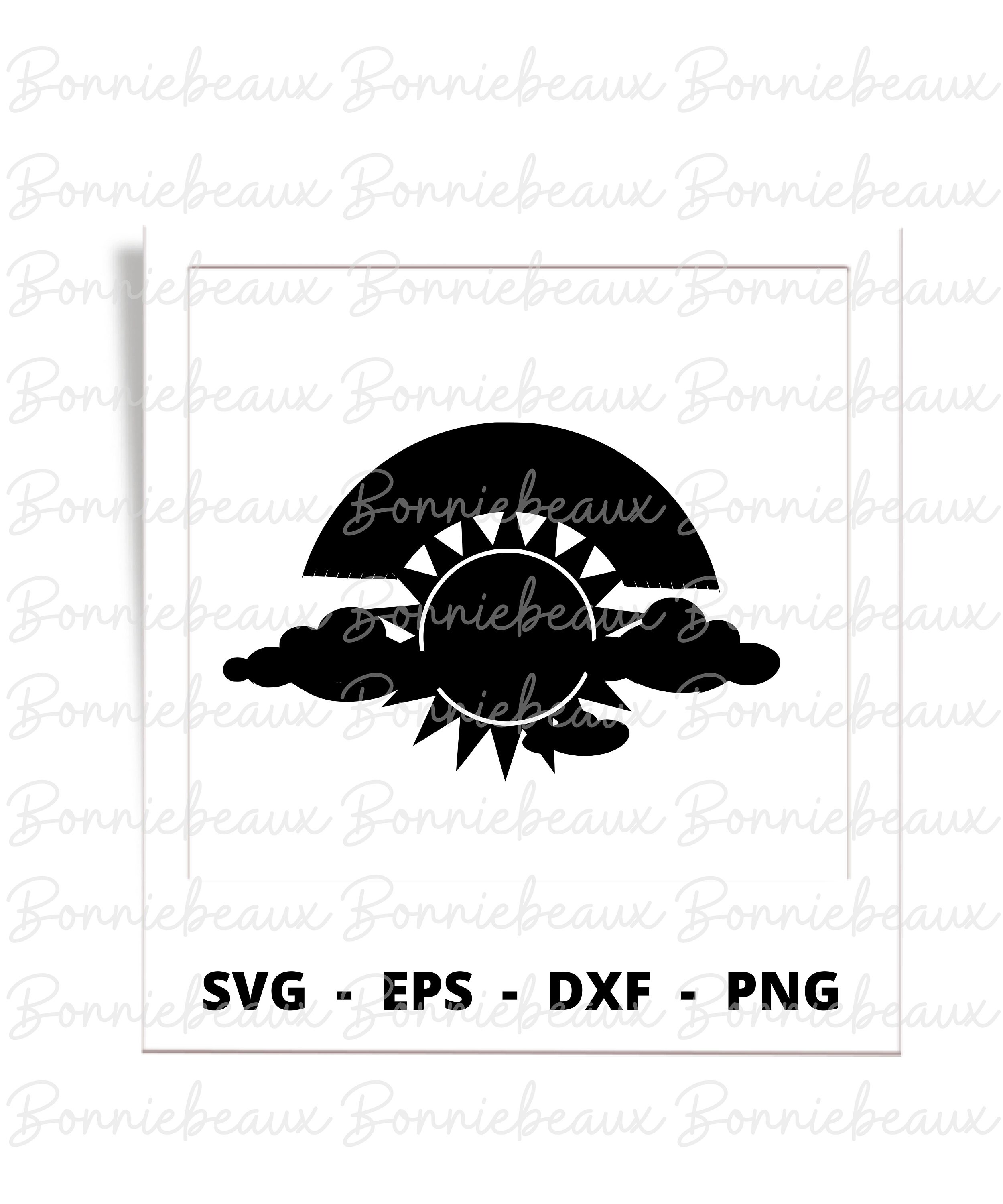 Sun Clouds Rainbow, SVG, PNG, Dxf, EPS, Instant Download, Digital ...