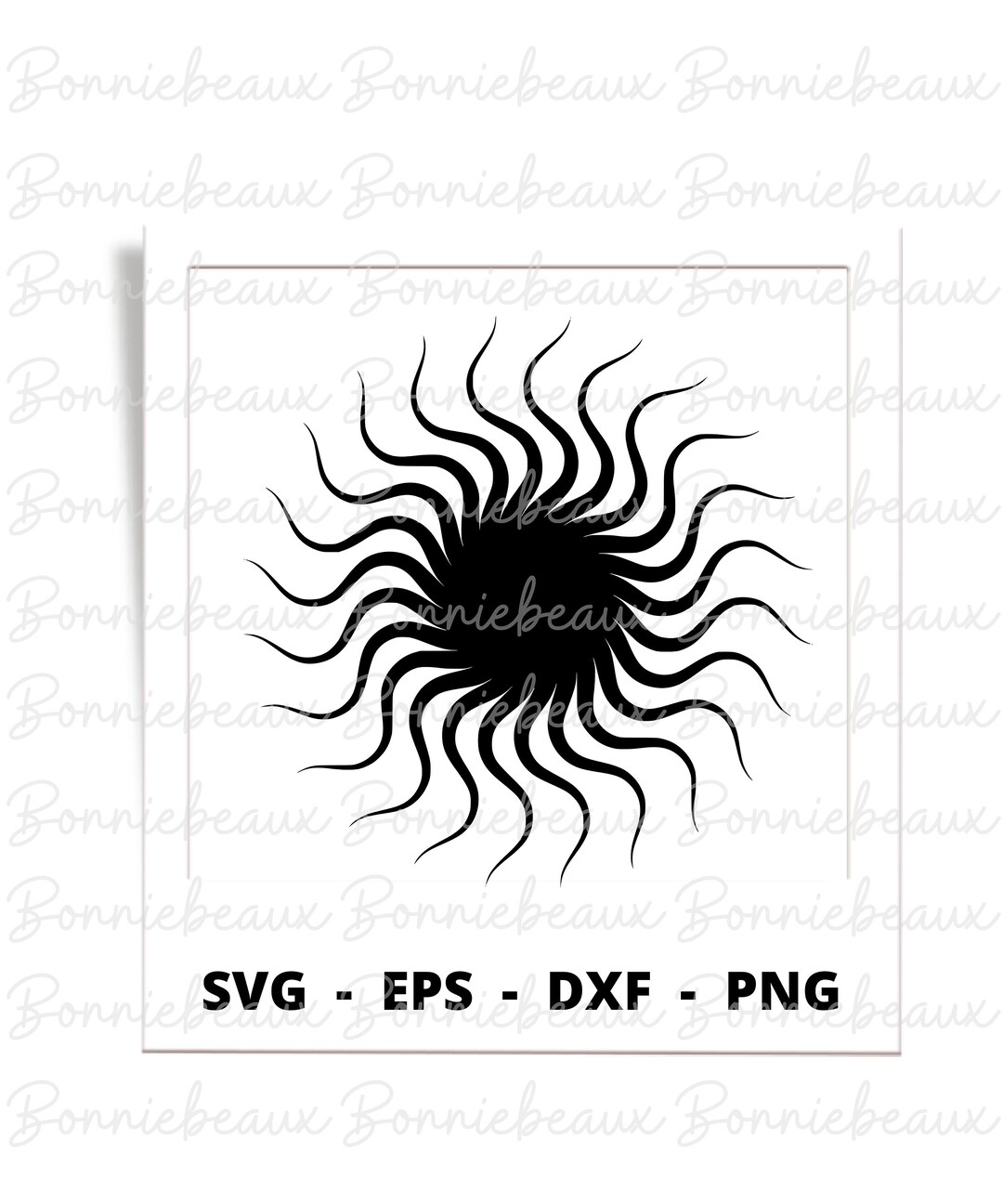 Sun, Sun Rays, SVG, PNG, Dxf, EPS, Instant Download, Digital Download ...