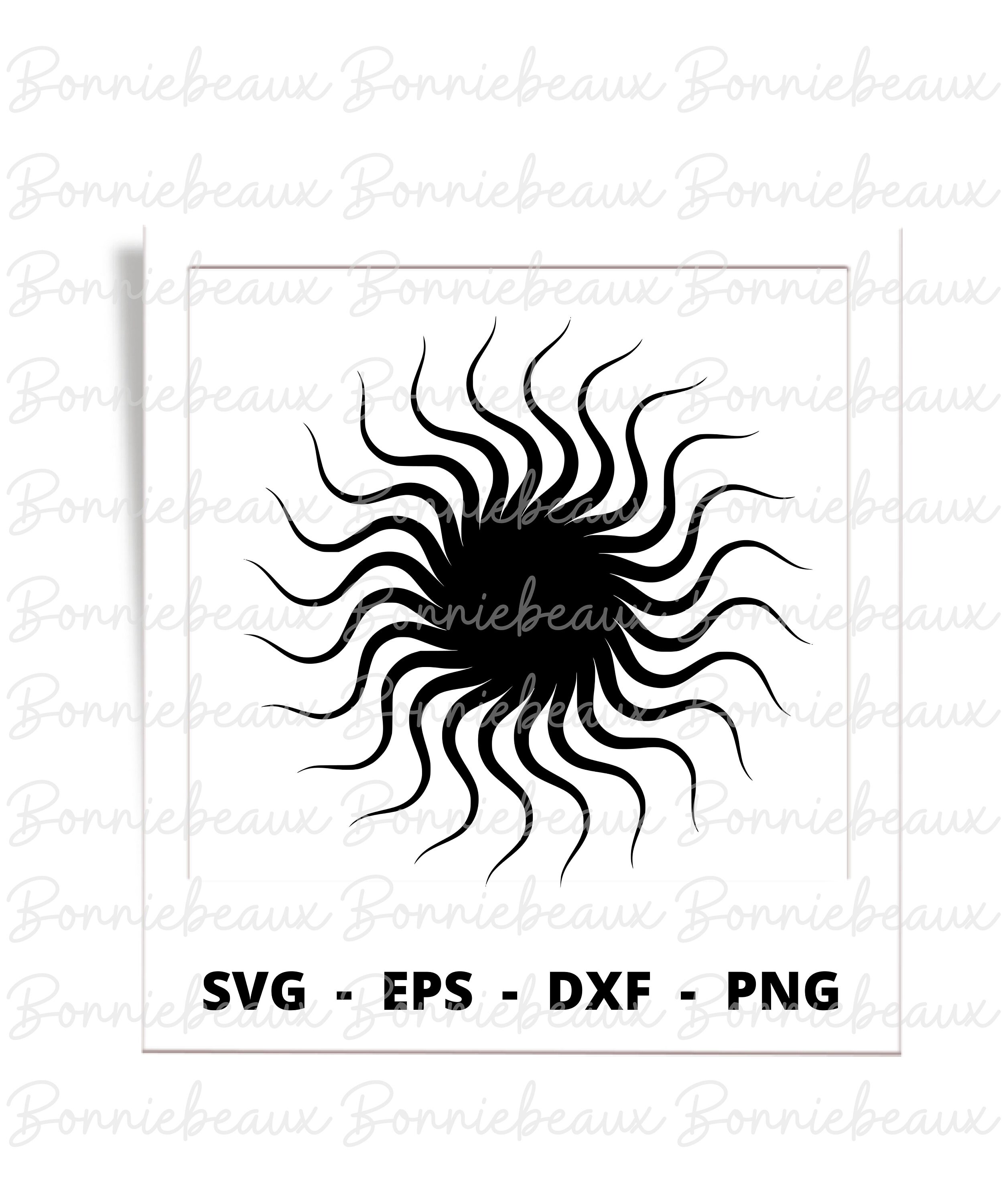 Sun, Sun Rays, SVG, PNG, Dxf, EPS, Instant Download, Digital Download ...
