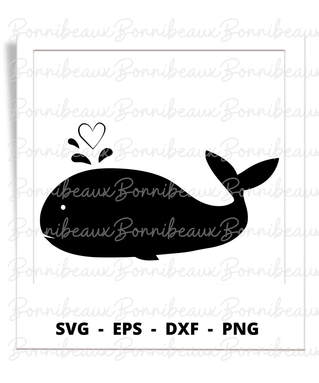 Beautiful Whale, SVG, PNG, Dfx, EPS, Instant Download, Digital Download ...